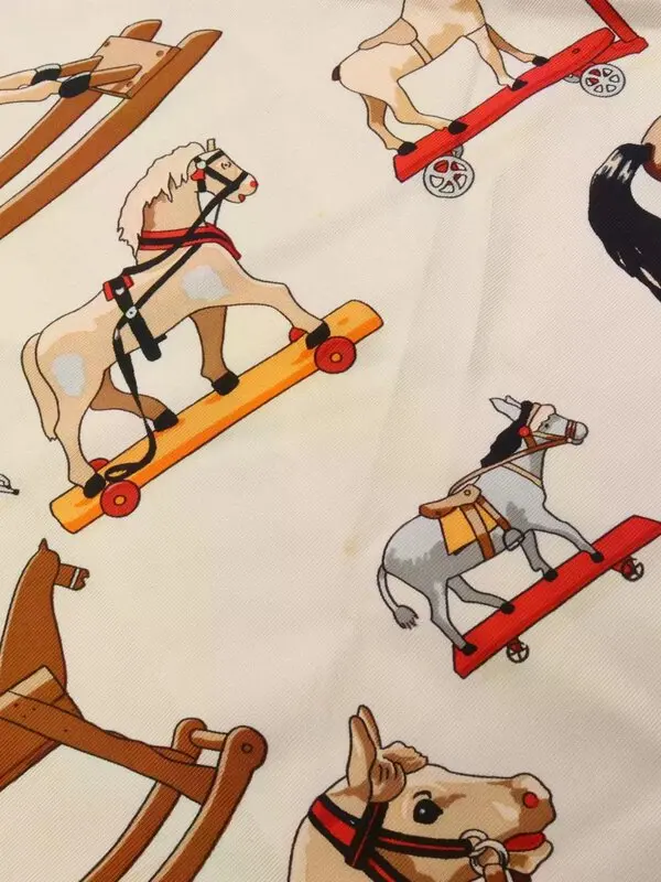 Hermès 2000s Raconte Moi Le Cheval Scarf - Neutrals