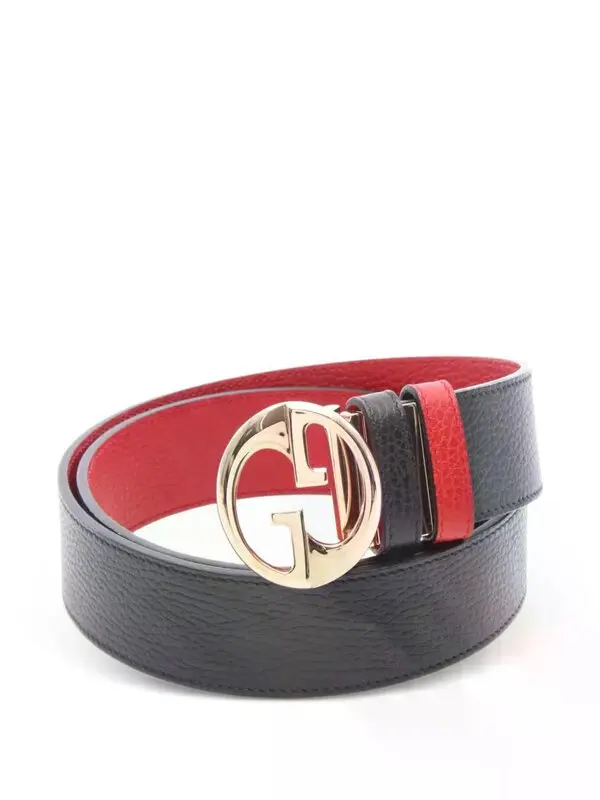 Gucci 2010s Gg Buckle Reversible Belt - Black