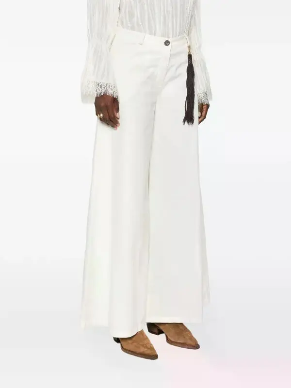 PHILIA LOFT Tassel-detail Wide-leg Trousers