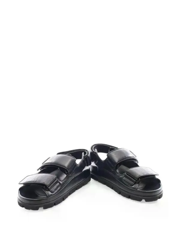 Prada 2010s Logo Plate Sandals