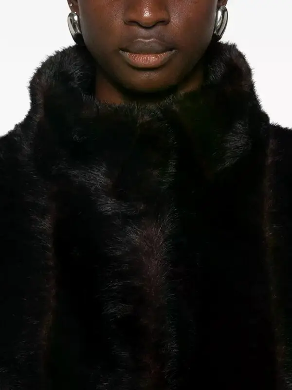 Apparis Faux-fur Funnel-neck Coat