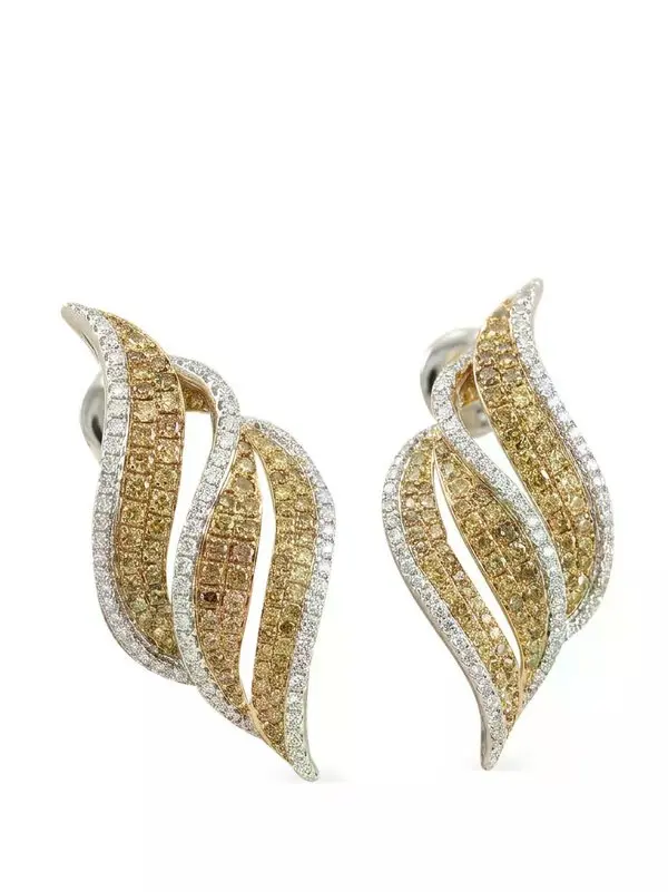 HYT JEWELRY Diamond Leaf Earrings