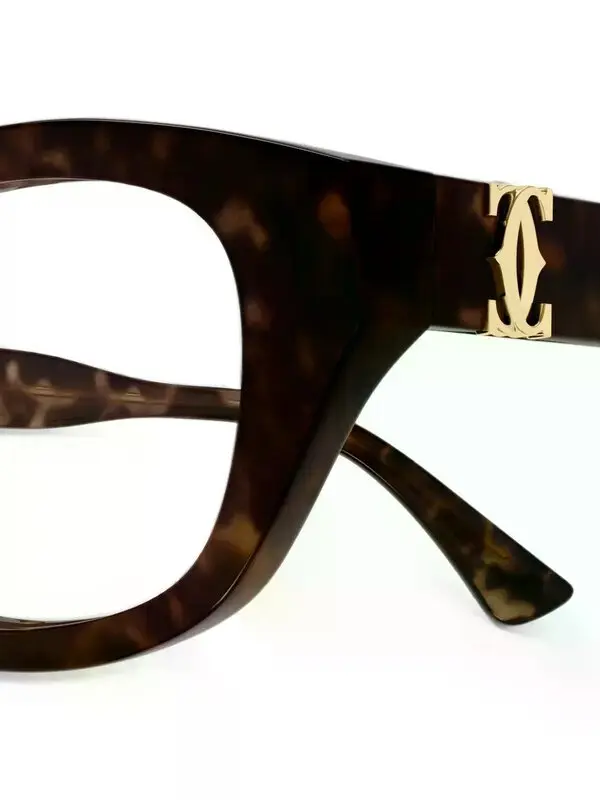 Cartier Tortoiseshell-effect Cat-eye Glasses