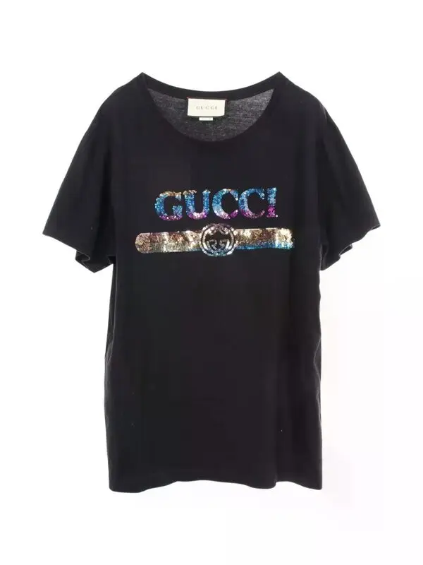 Gucci 2000s Sequin Logo T-shirt