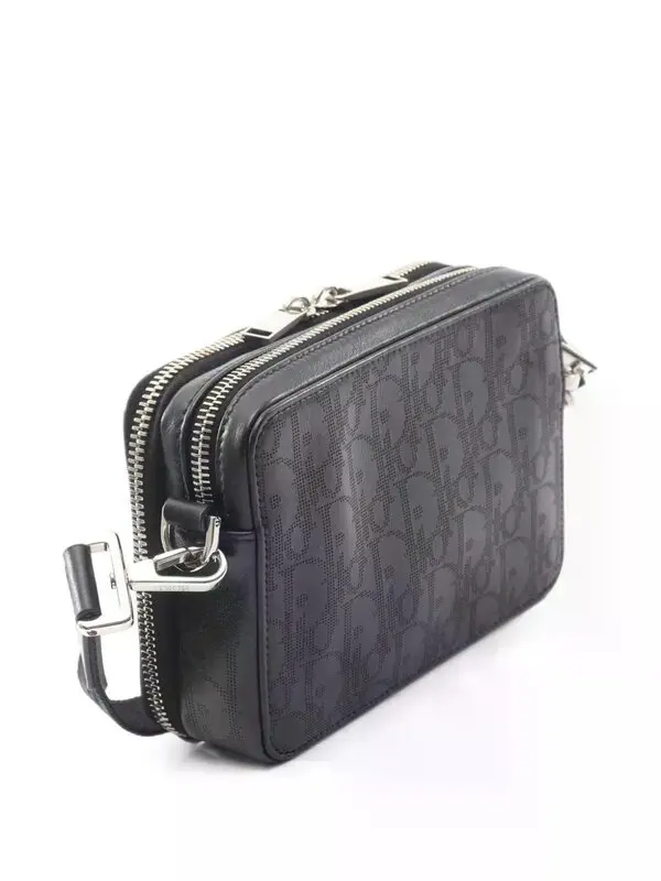 Dior 2010s Oblique Galaxy Shoulder Bag - Black