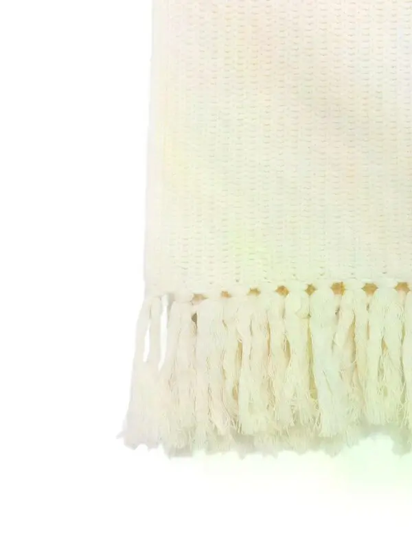 Lacoste Fringed Chunky-knit Scarf