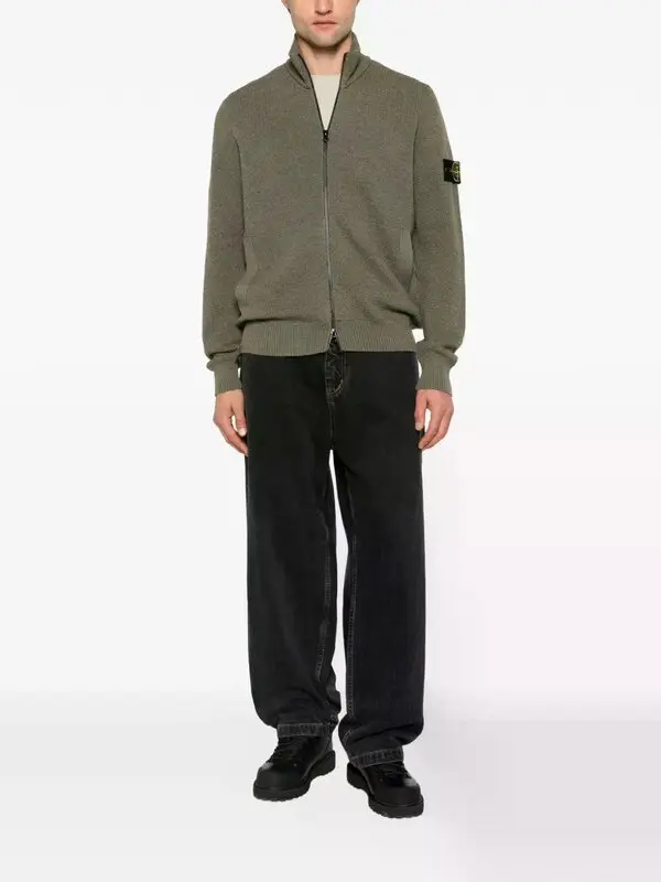 Stone Island Logo-patch Zip-up Cardigan
