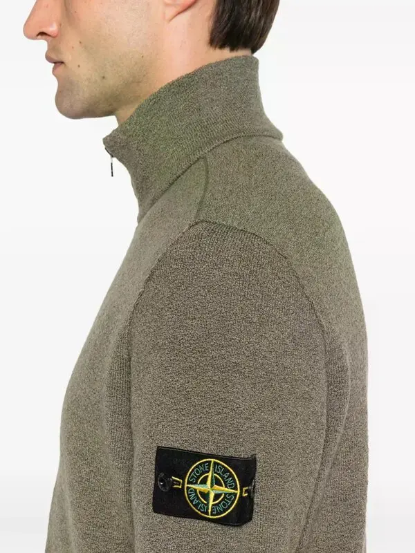 Stone Island Logo-patch Zip-up Cardigan