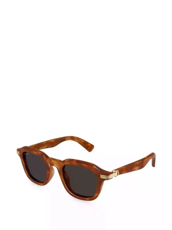 Cartier Tortoiseshell-effect Square-frame Sunglasses