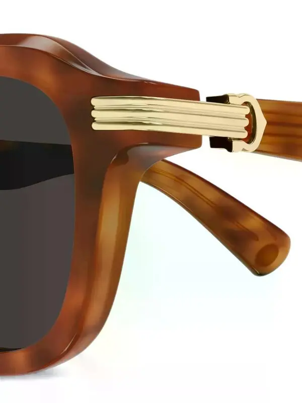 Cartier Tortoiseshell-effect Square-frame Sunglasses