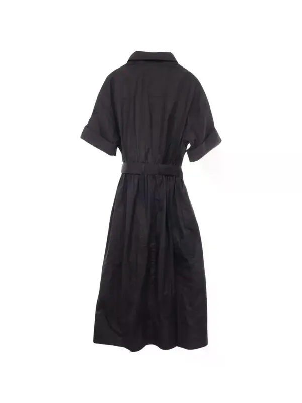 Hermès 2010s Belted Button-up Midi Dress