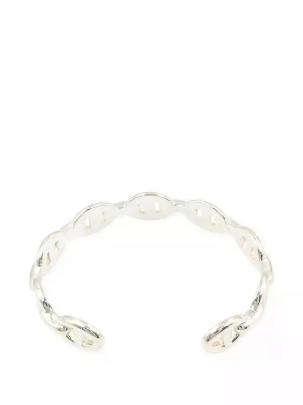 Hermès 2010s Chaîne D'ancre Enchene Bangle - Silver