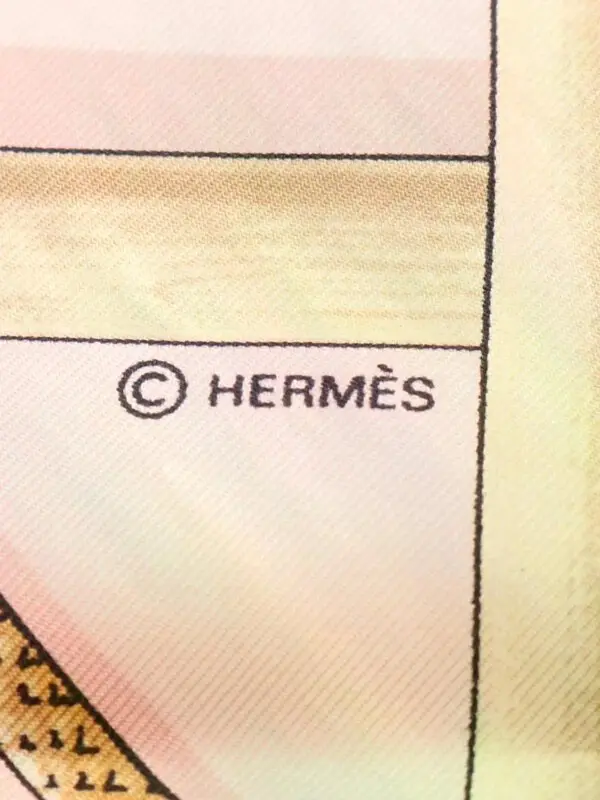 Hermès 2010s Cannes & Pommeaux Scarf - Pink