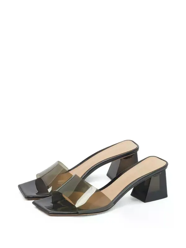 GIANVITO ROSSI Cosmic Square-toe Sandals - Black