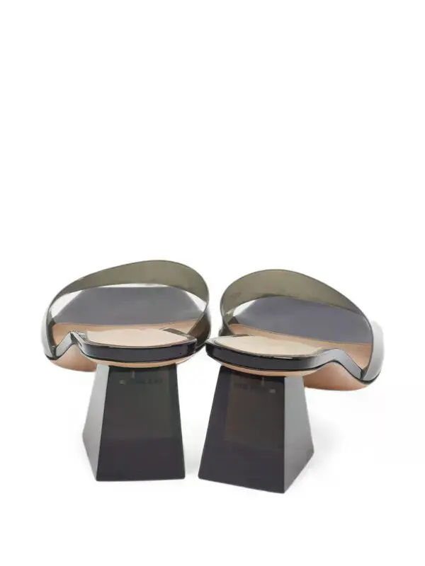 GIANVITO ROSSI Cosmic Square-toe Sandals - Black