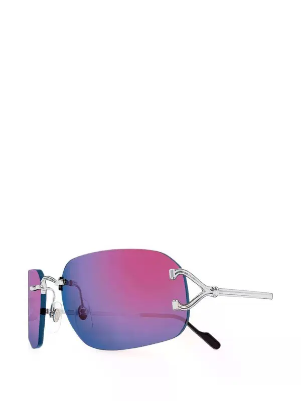 Cartier Rimless Rectangle-frame Sunglasses