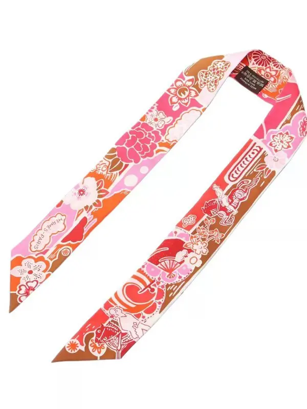 Hermès 2010s Bingata Twilly Scarf