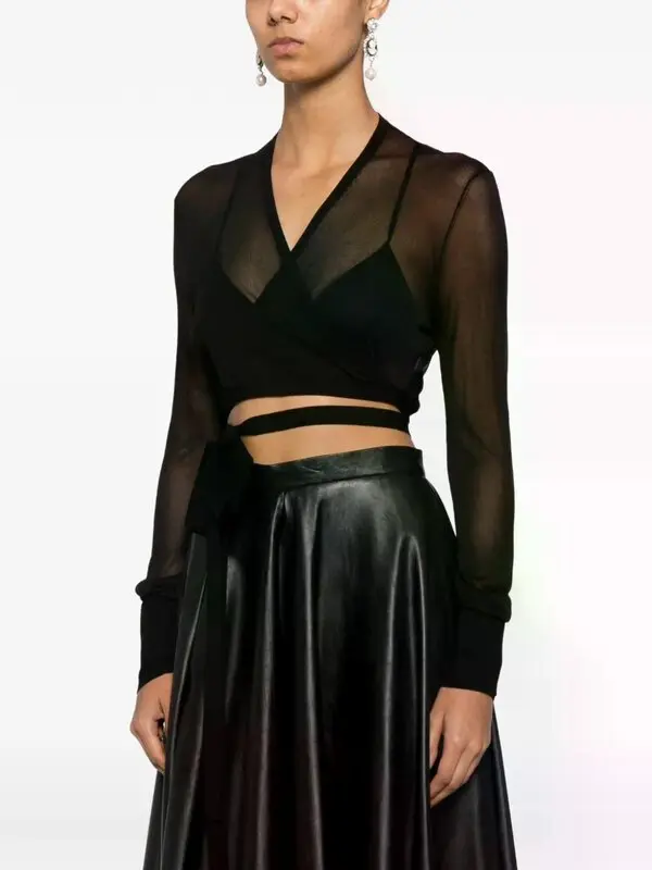PATRICK MCDOWELL Sheer Wrap-style Top