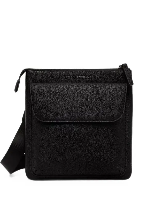Armani Exchange Logo-plaque Pebbled-effect Messenger Bag