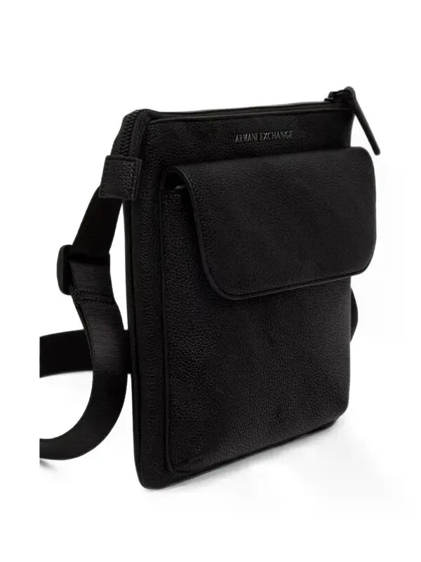 Armani Exchange Logo-plaque Pebbled-effect Messenger Bag