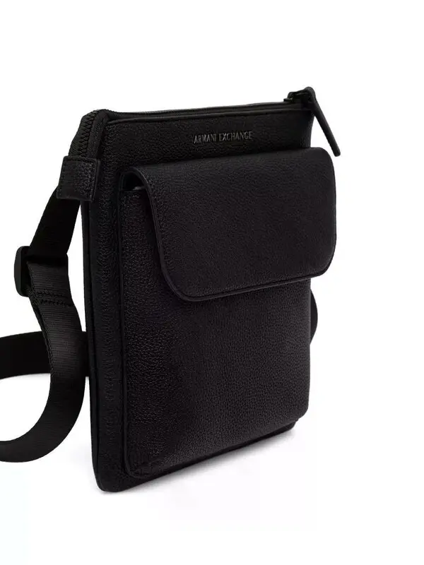 Armani Exchange Logo-plaque Pebbled-effect Messenger Bag