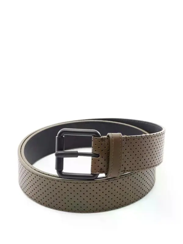Bottega Veneta 2020s Perforated Leather Belt - Brown