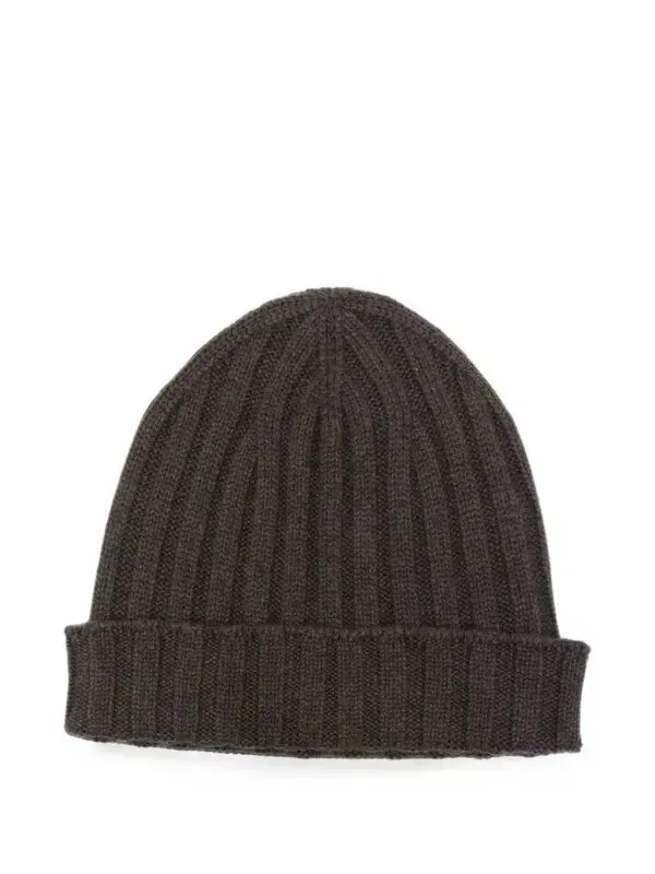 FILIPPO DE LAURENTIIS Ribbed-knit Cashmere Beanie Hat
