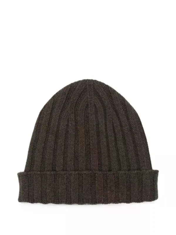FILIPPO DE LAURENTIIS Ribbed-knit Cashmere Beanie Hat