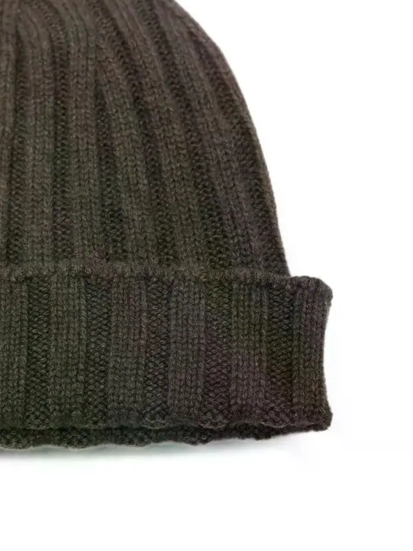 FILIPPO DE LAURENTIIS Ribbed-knit Cashmere Beanie Hat