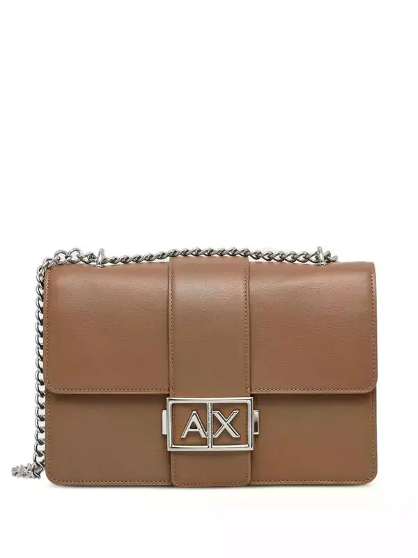 Armani Exchange Logo-plaque Crossbody Bag - Brown