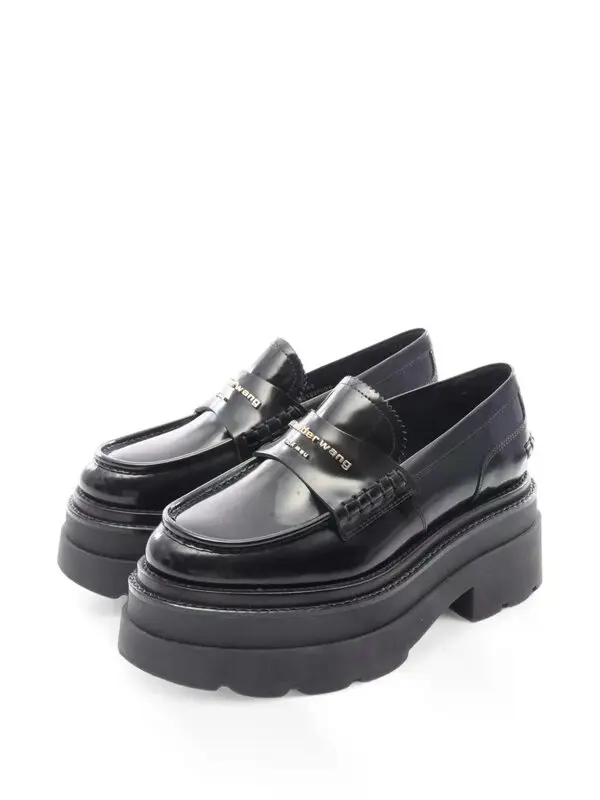 ALEXANDER WANG 2010s Metal Logo Platform Loafers