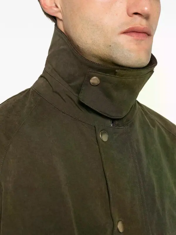DUNST Corduroy-collar Flap-pocket Coat