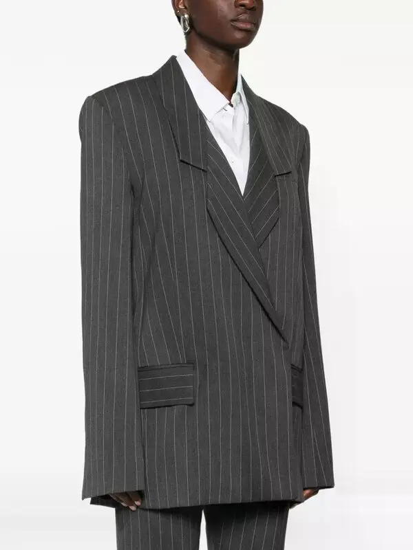 Sportmax Pinstripe-pattern Double-breasted Jacket