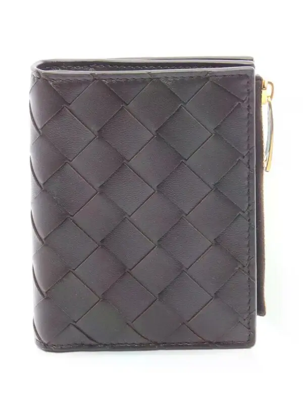 Bottega Veneta 2020s Intrecciato Bi-fold Wallet - Brown