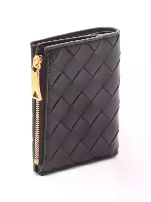 Bottega Veneta 2020s Intrecciato Bi-fold Wallet - Brown