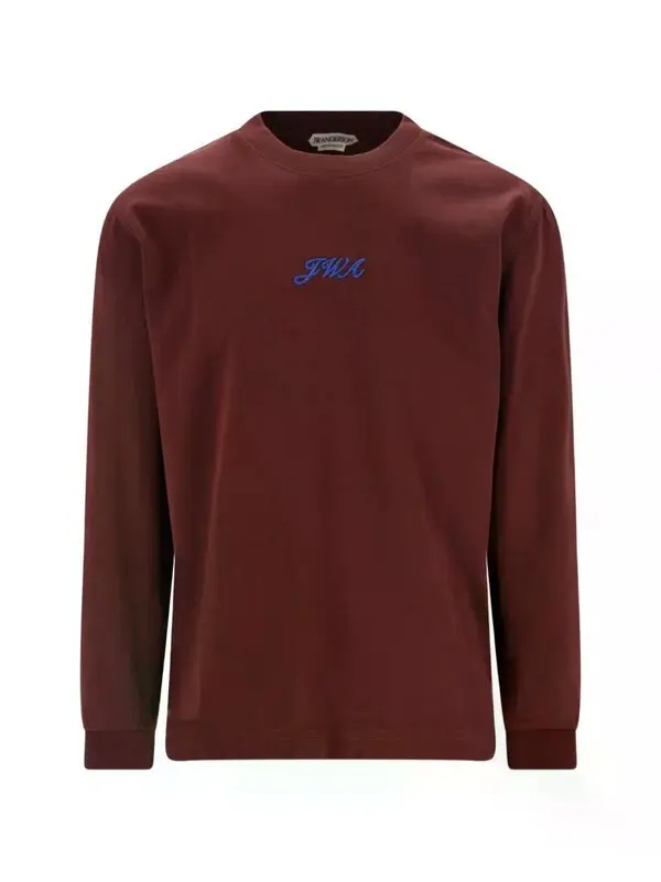 JW Anderson Embroidered Long-sleeve T-shirt - Red