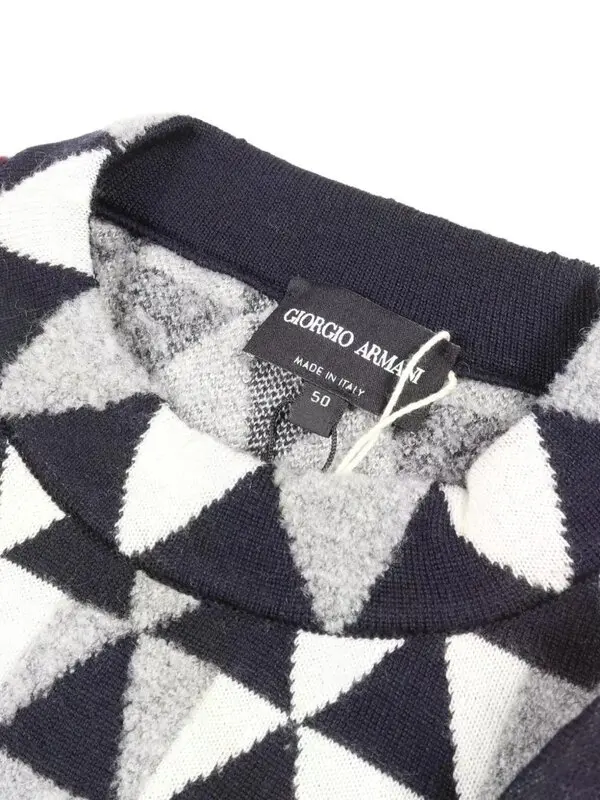 Giorgio Armani 2020s Geometric-motif Sweater