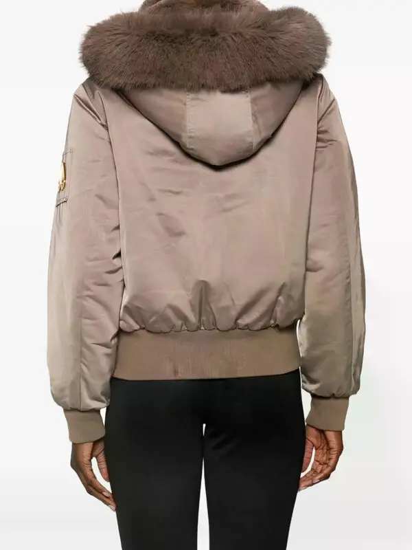 Moose Knuckles Zip-fastening Hooded Bomber Jacket - Neutrals