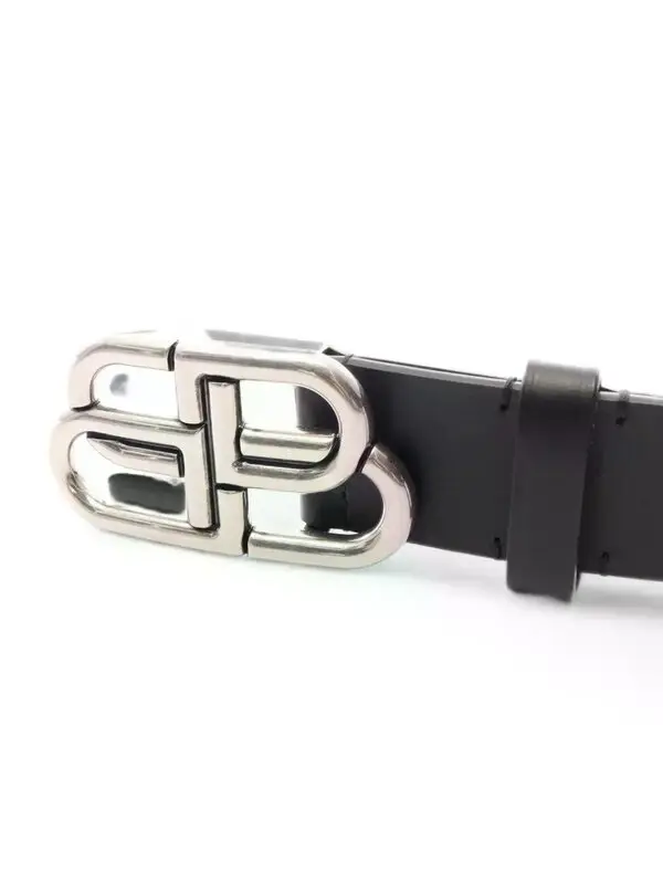 Balenciaga 2010s Bb Logo Buckle Belt