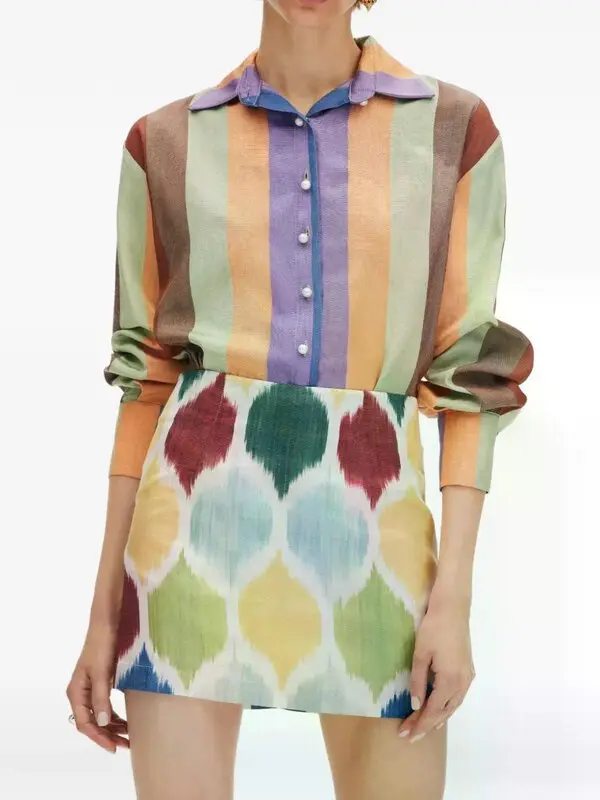 PUNICANA Striped Pearl-button Shirt - Neutrals