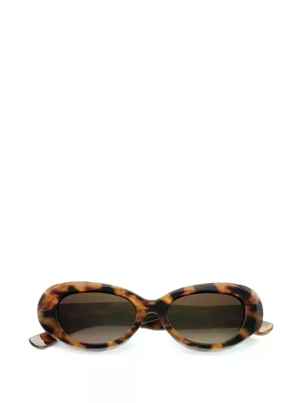 EMMANUELLE KHANH Paris Oval-frame Sunglasses - Brown
