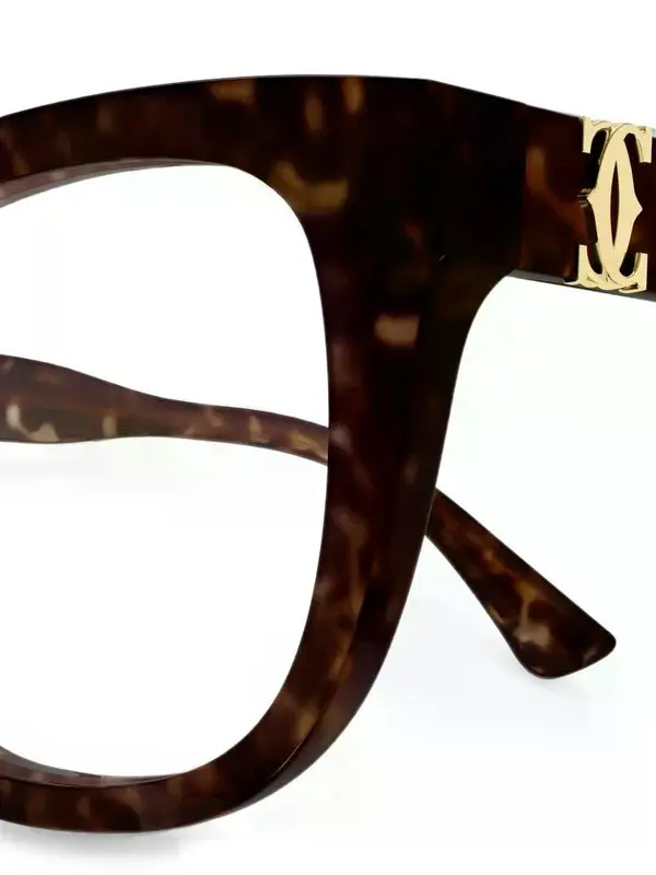 Cartier Tortoiseshell-effect Cat-eye Glasses