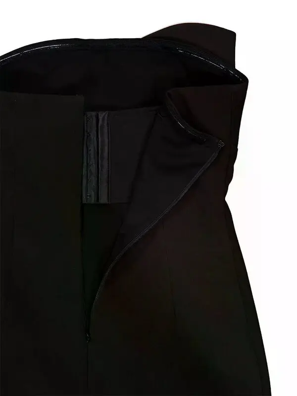 Roland Mouret Strapless Draped Maxi Dress