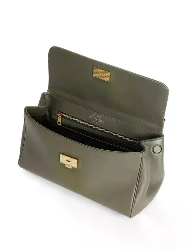 Dolce & Gabbana Medium My Sicily Handbag In Plongé Calfskin
