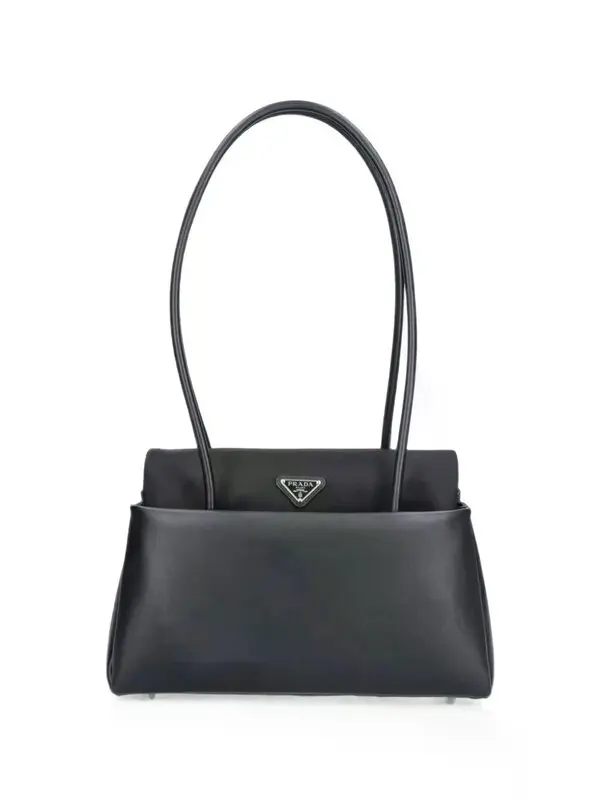 Prada Passage Medium Leather Bag With Re-nylon Flap