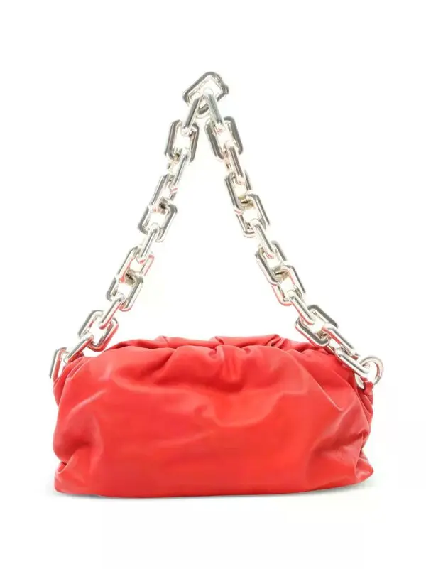 Bottega Veneta 2010s The Chain Pouch Shoulder Bag - Red