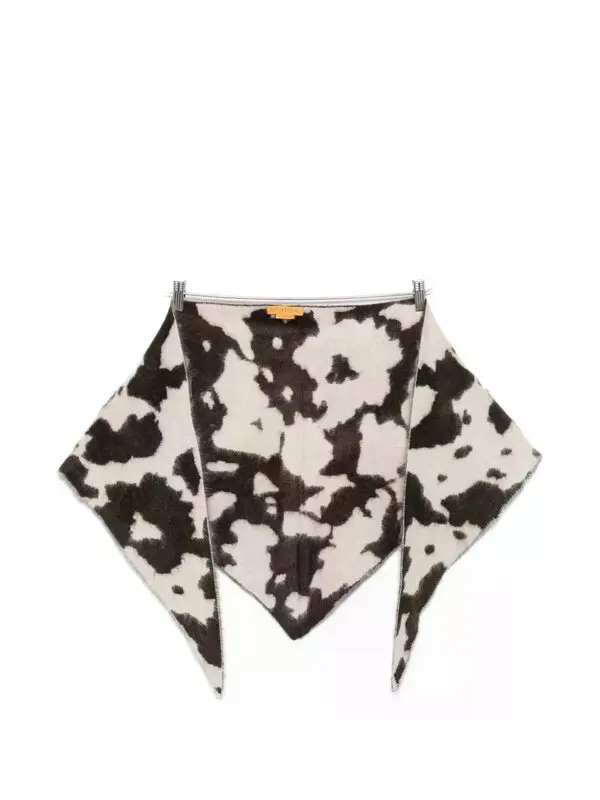 Guest In Residence Cow-print Triangular Scarf