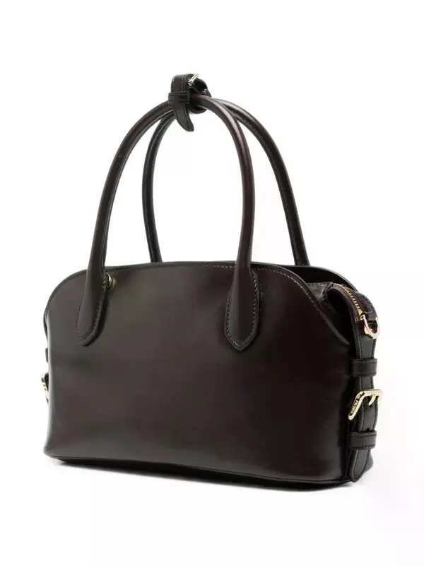 Prada Logo-print Leather Tote Bag - Brown