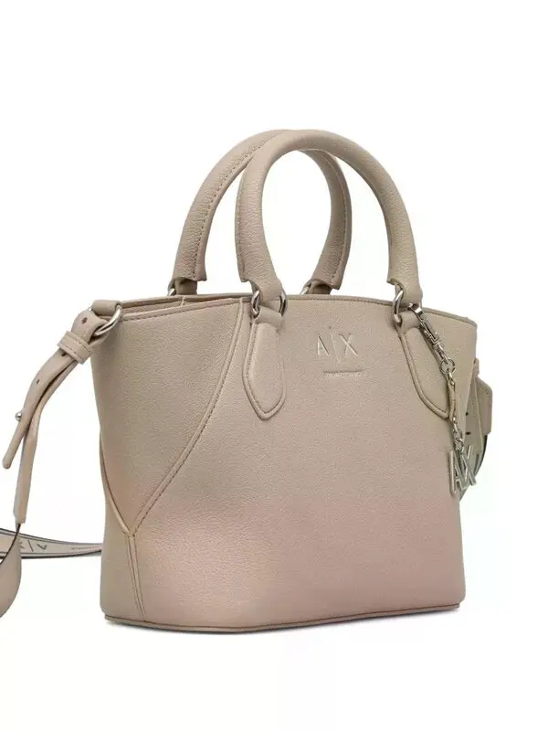 Armani Exchange Logo-plaque Pebbled Tote Bag