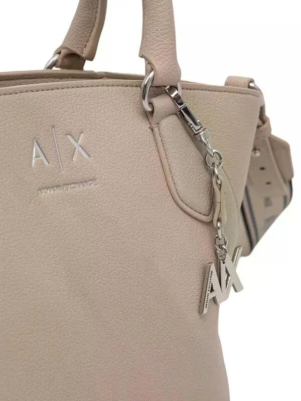 Armani Exchange Logo-plaque Pebbled Tote Bag